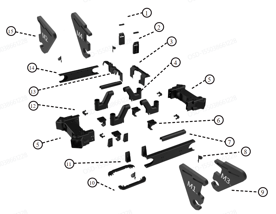 XAG P60 2024 Agricultural Drone > Fuselage > Frame – Pegasus Robotics Inc.