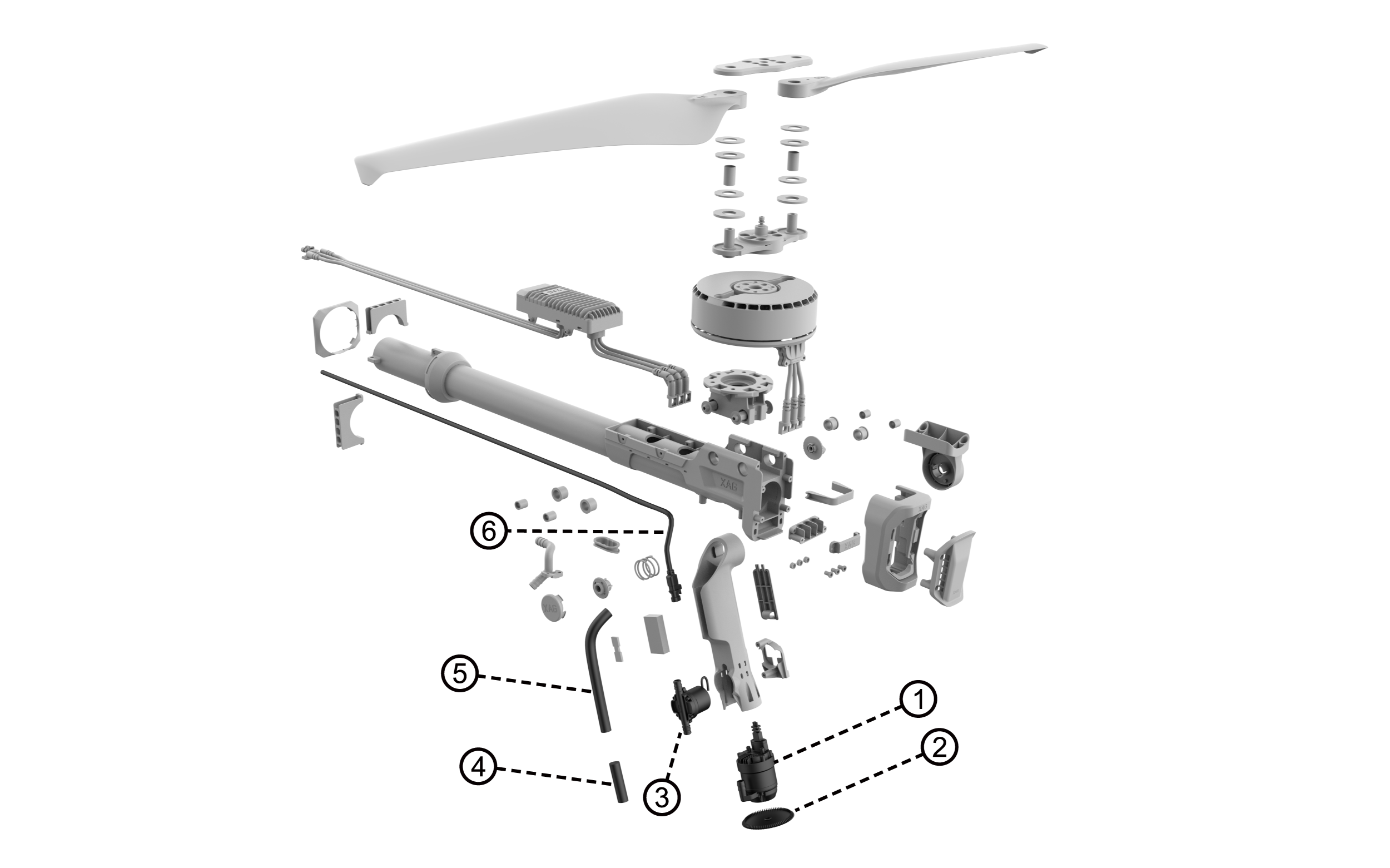 XAG P100 2022 Sprayer Arm 3/4 – Pegasus Robotics Inc.