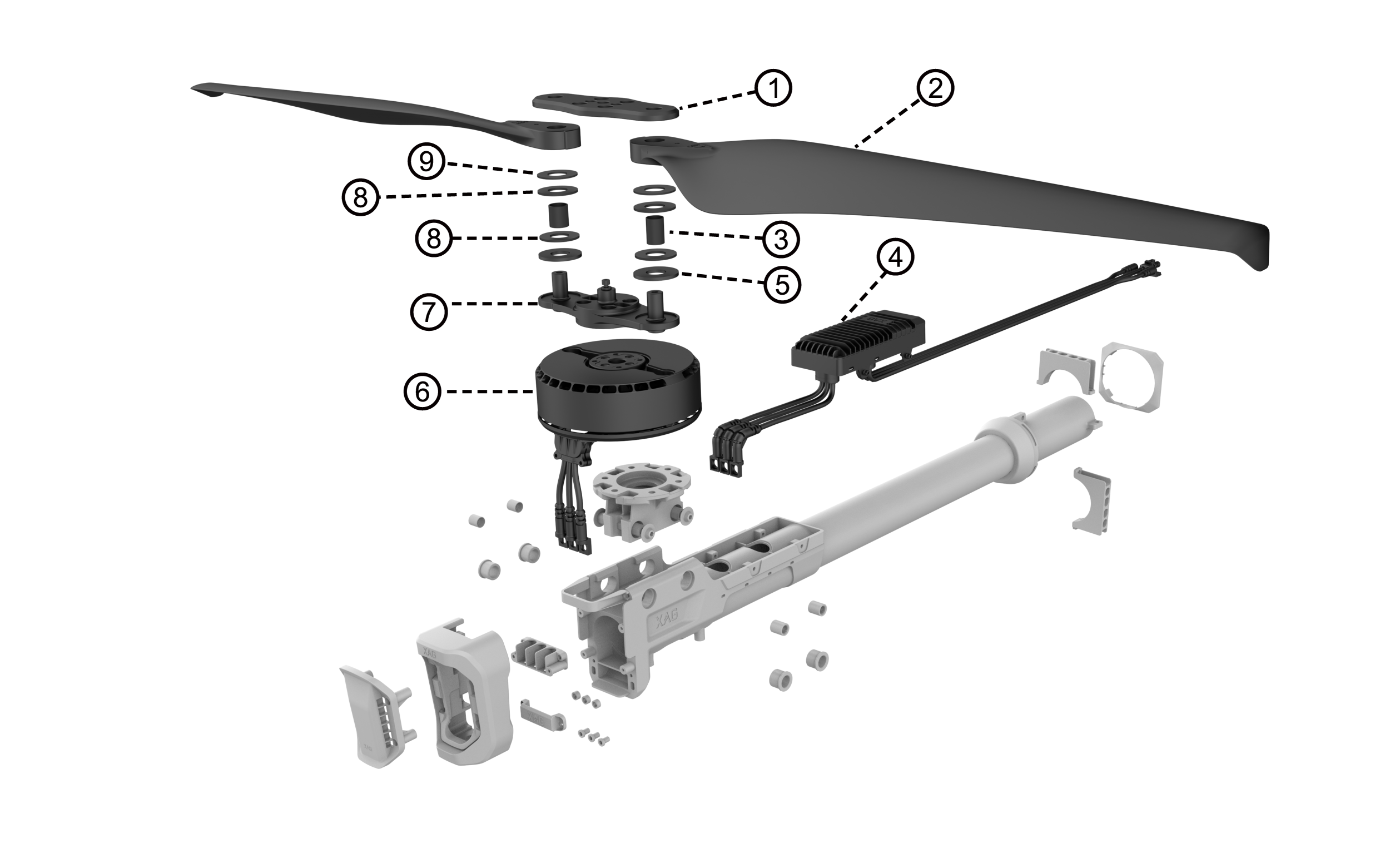 XAG P100 2022 Power System Arm 2 – Pegasus Robotics Inc.