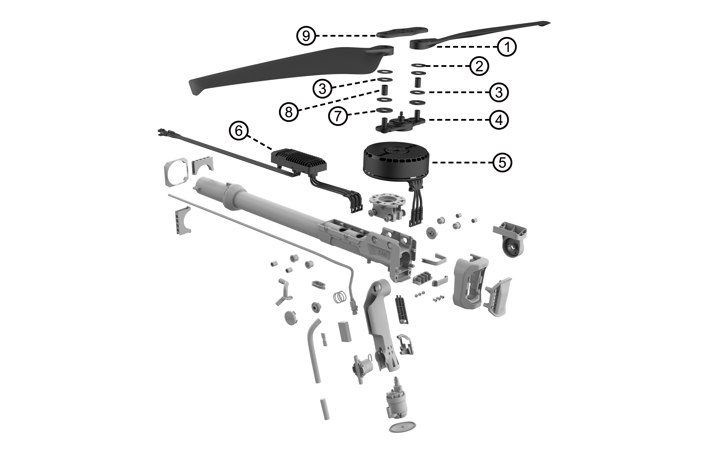 XAG P100 2022 Power System Arm 3 – Pegasus Robotics Inc.