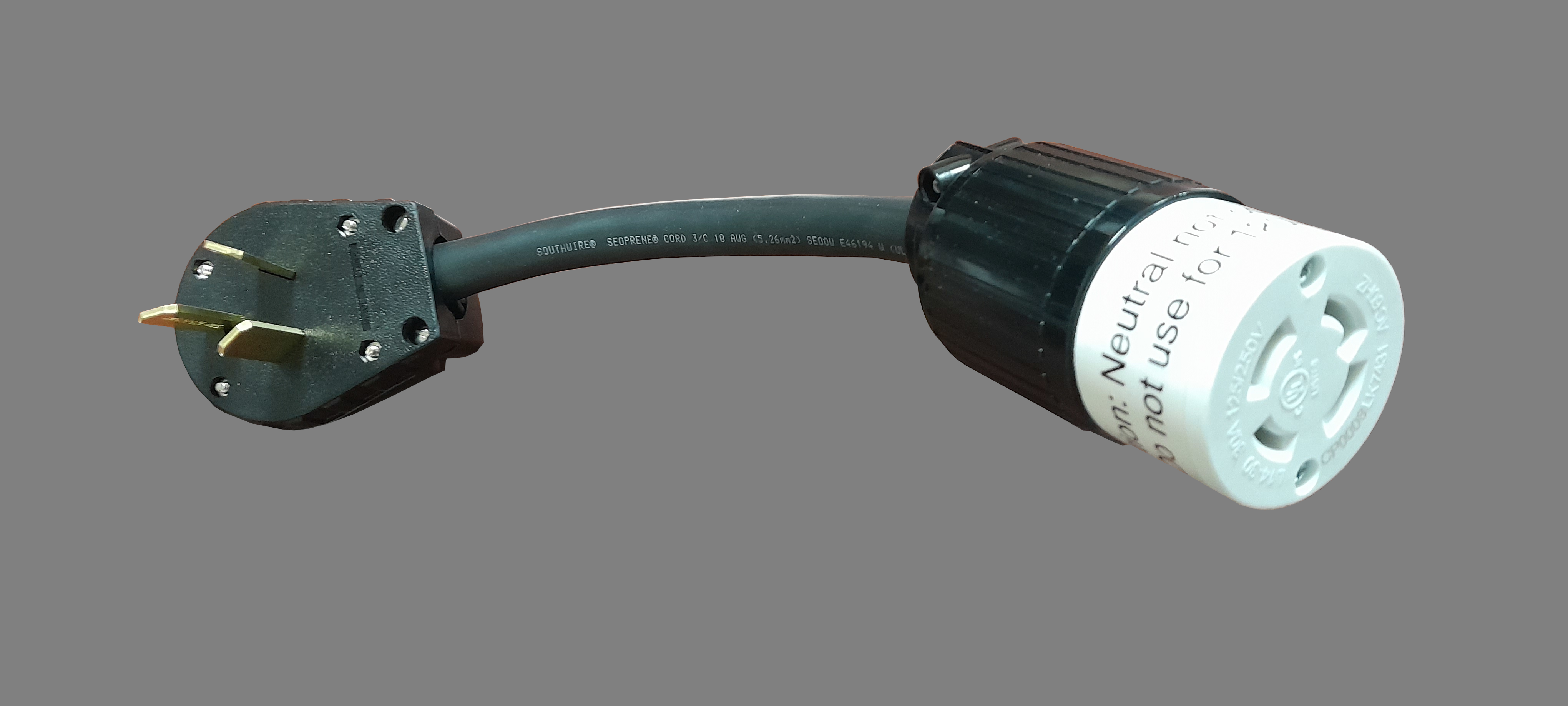 Nema 10-50P to L14-30C Adapter cord – Pegasus Robotics Inc.